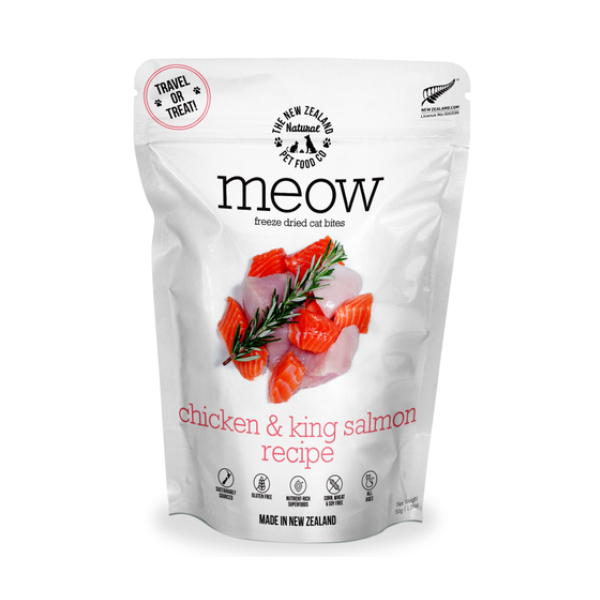 Meow Chicken & Salmon 50g | Hollywood Fish Farm Online